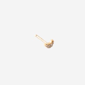 9k Yellow Gold Diamond Moon Earrings - Bespoke by Kate